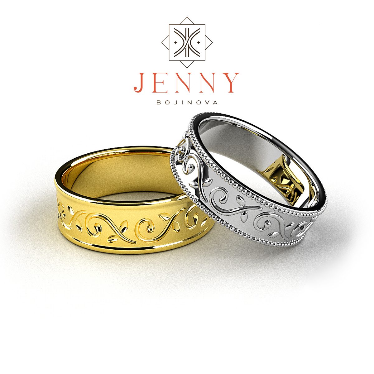 Timeless Scroll Rings - Jenny Bojinova